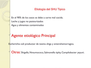 Síndrome Hemolítico Urémico.pptx causas, efectos | PPTX