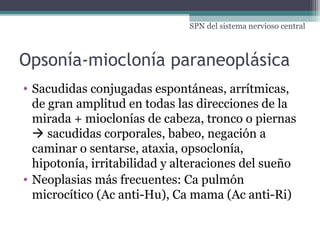 Síndromes paraneoplásicos neurológicos | PPT
