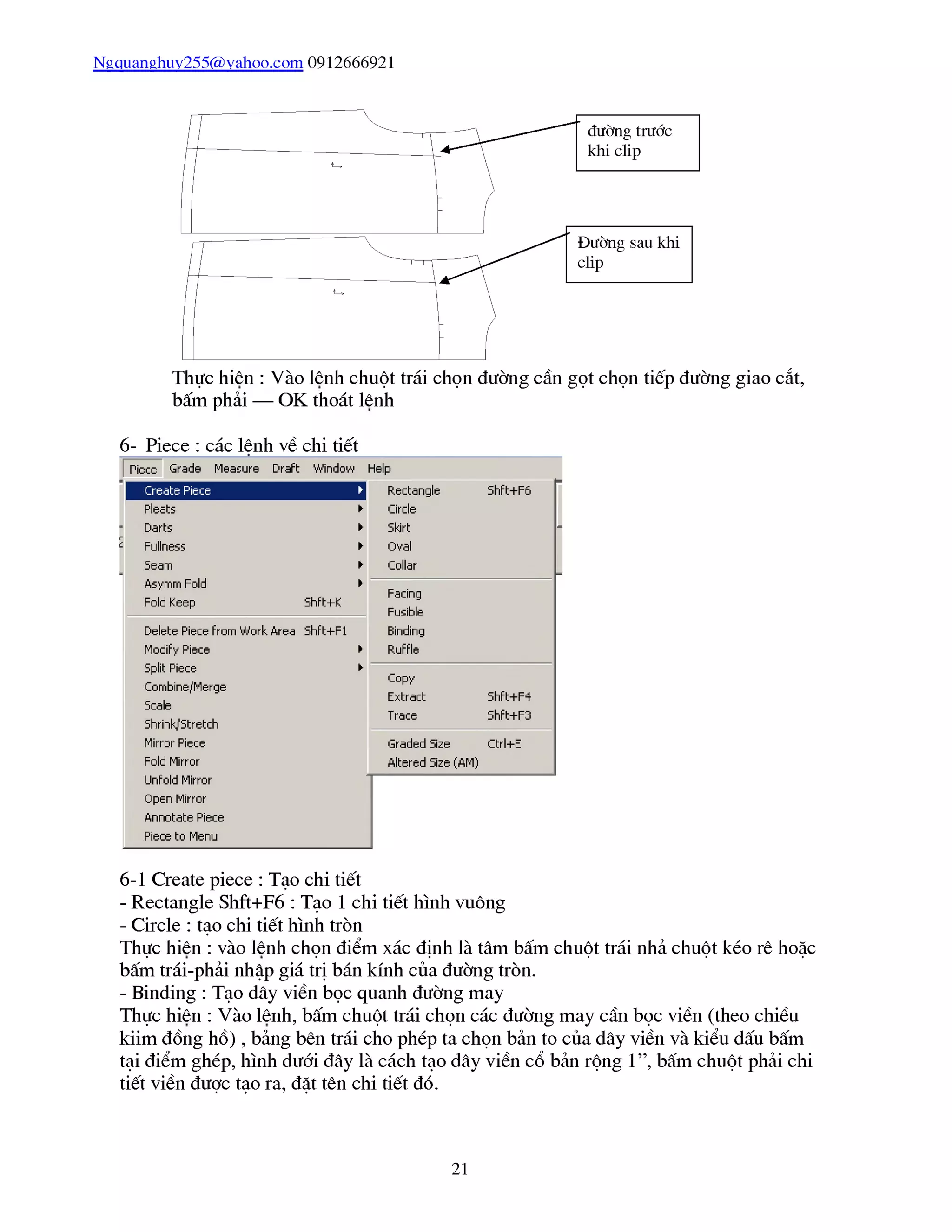 Hướng Dẫn Sử Dụng Lệnh Trong ACCUMARK Pattern Design | PDF