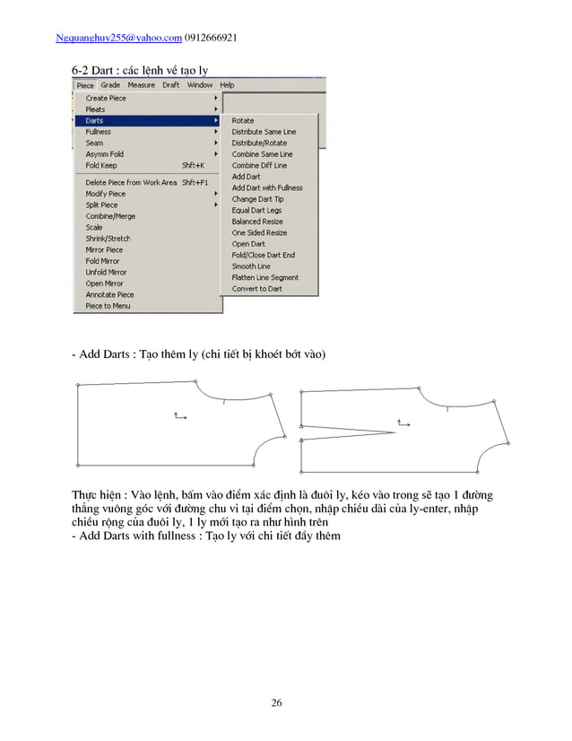 Hướng Dẫn Sử Dụng Lệnh Trong ACCUMARK Pattern Design | PDF