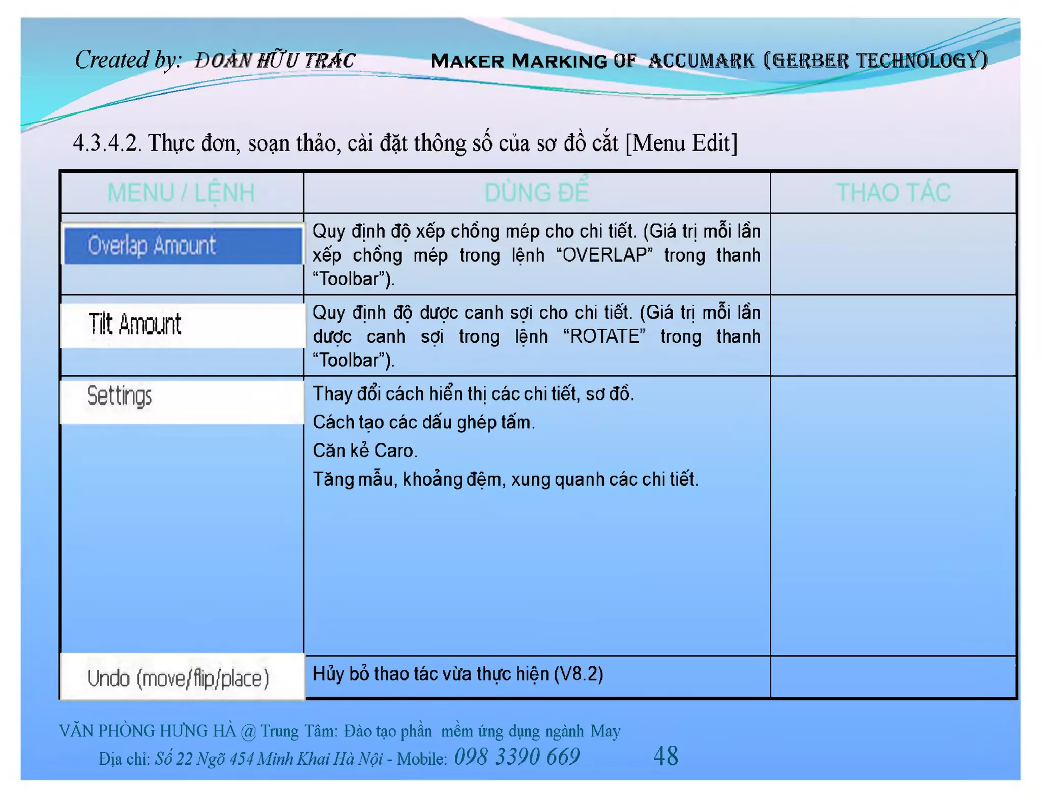 HỌC LỆNH GIÁC SƠ ĐỒ MARKER MAKING | PDF