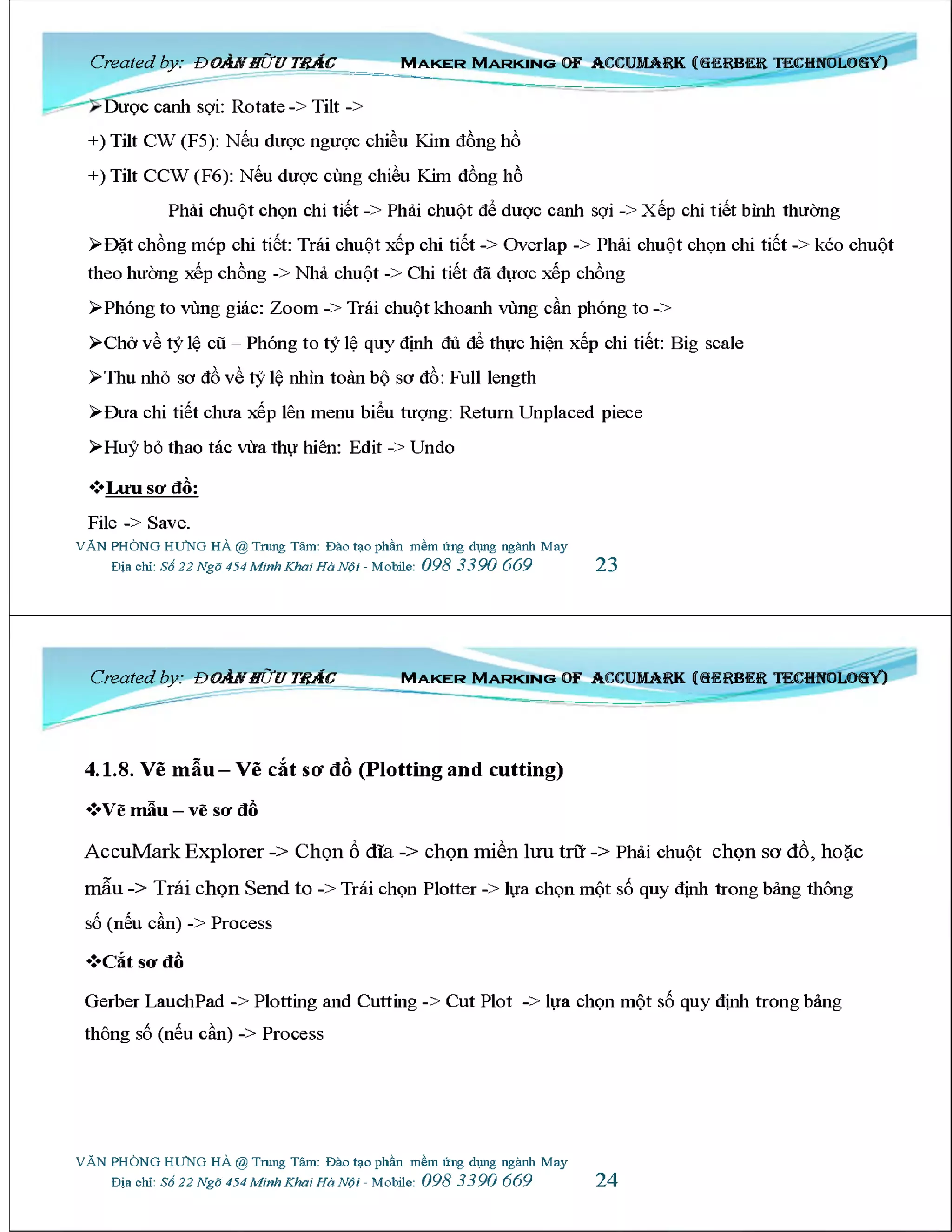 CÁC LỆNH GIÁC SƠ ĐỒ GERBER | PDF