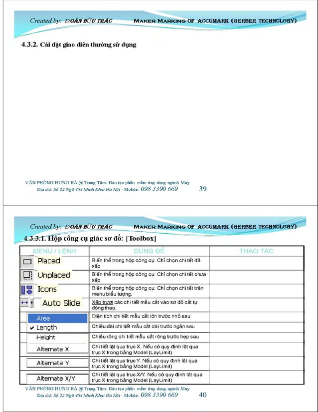 CÁC LỆNH GIÁC SƠ ĐỒ GERBER | PDF