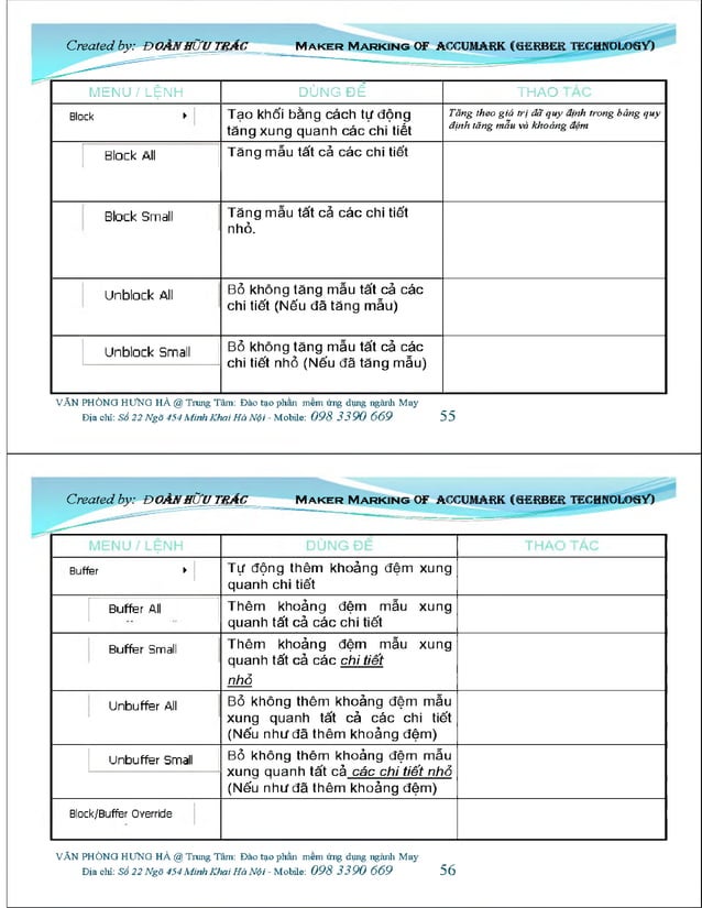 CÁC LỆNH GIÁC SƠ ĐỒ GERBER | PDF