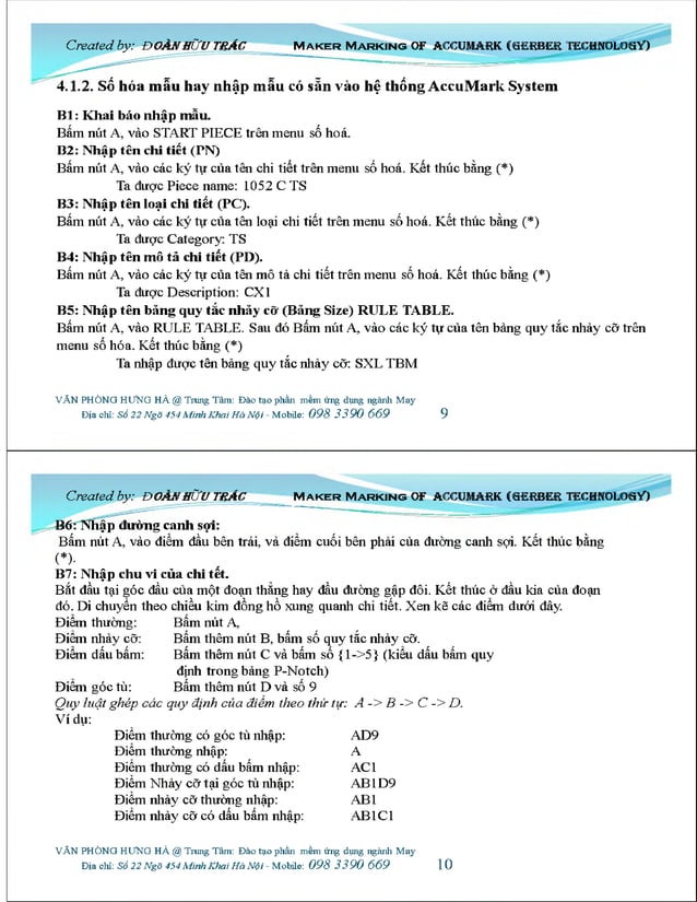 CÁC LỆNH GIÁC SƠ ĐỒ GERBER | PDF