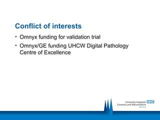 David Snead on The use of digital pathology in the primary diagnosis of ...
