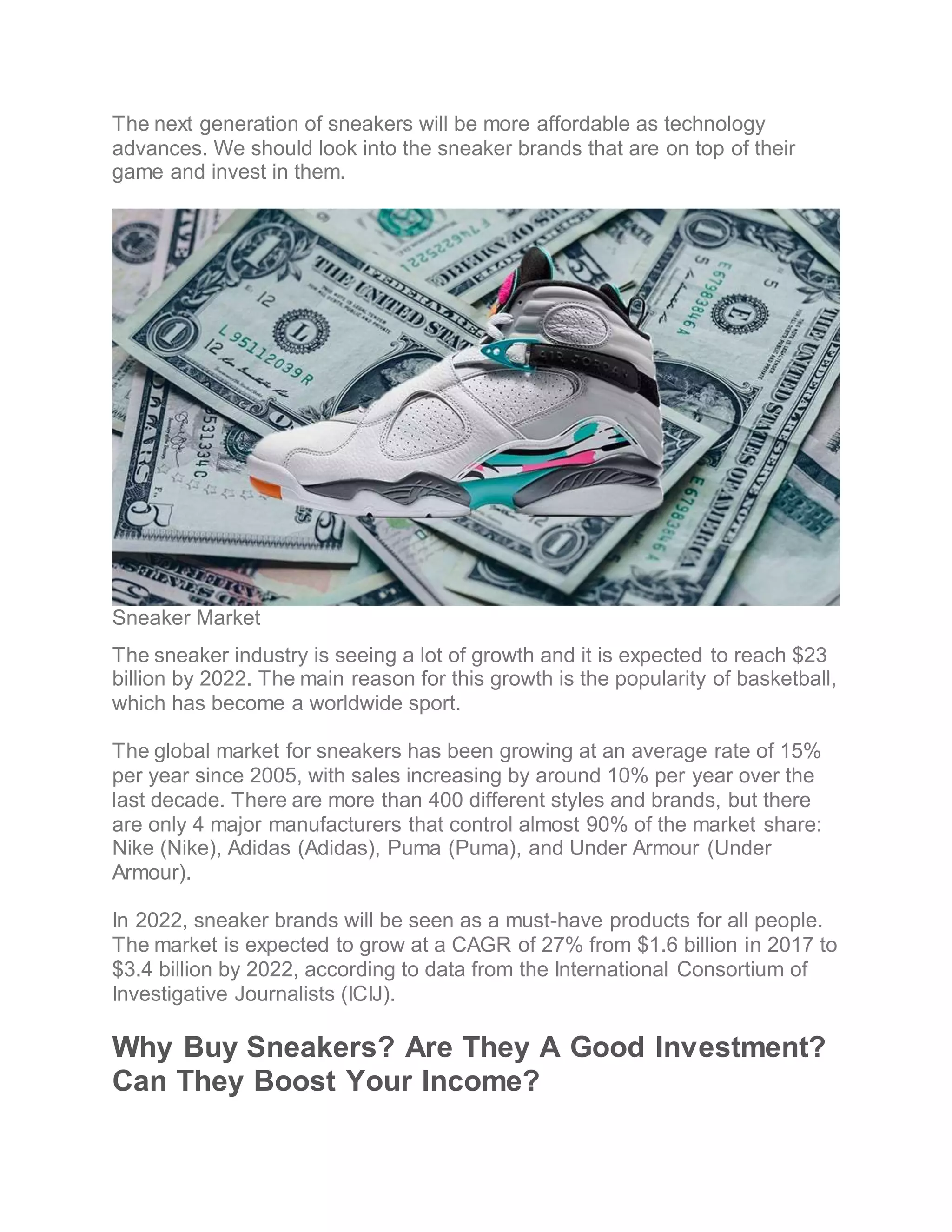 Sneakers Industry And The Great Investment.docx | Apparel Industry ...