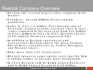 Sneaker Wars - Nike Vs Reebok | PPT