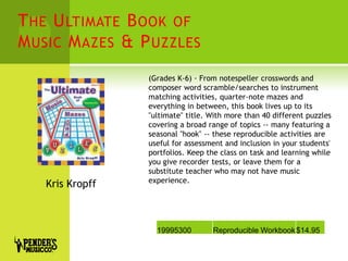 Sneak Peek 2012 | Elementary Classroom Sheet Music & Resources | PPTX
