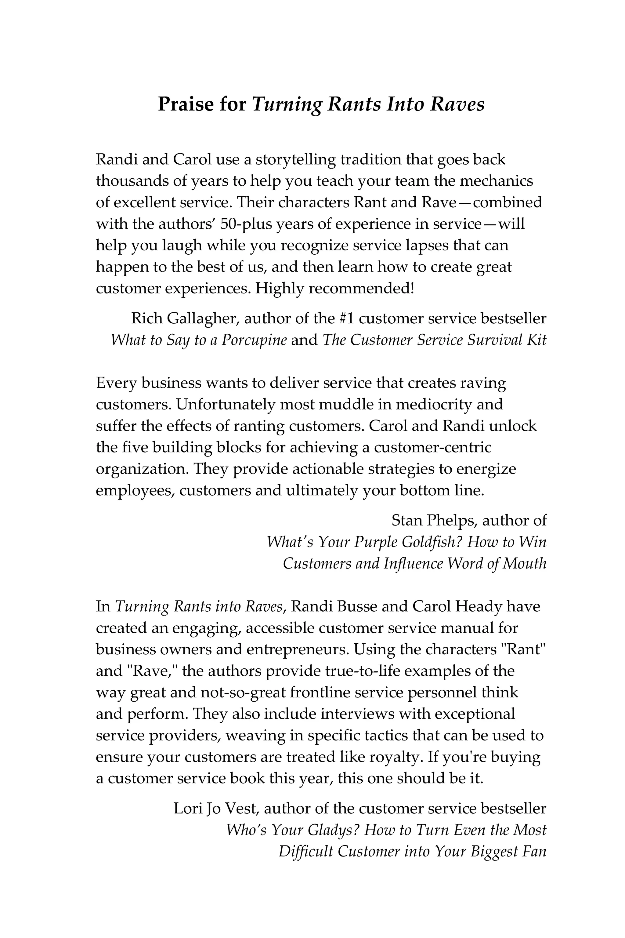 Sneak Peak Turning Rants Into Raves | PDF