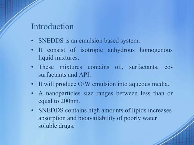 SNEDDS | PPTX | Skin Care | Beauty