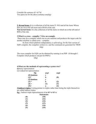 Compiler Design QA | PDF