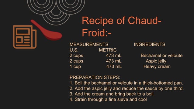 Chaud-Froid food presentation | PPT