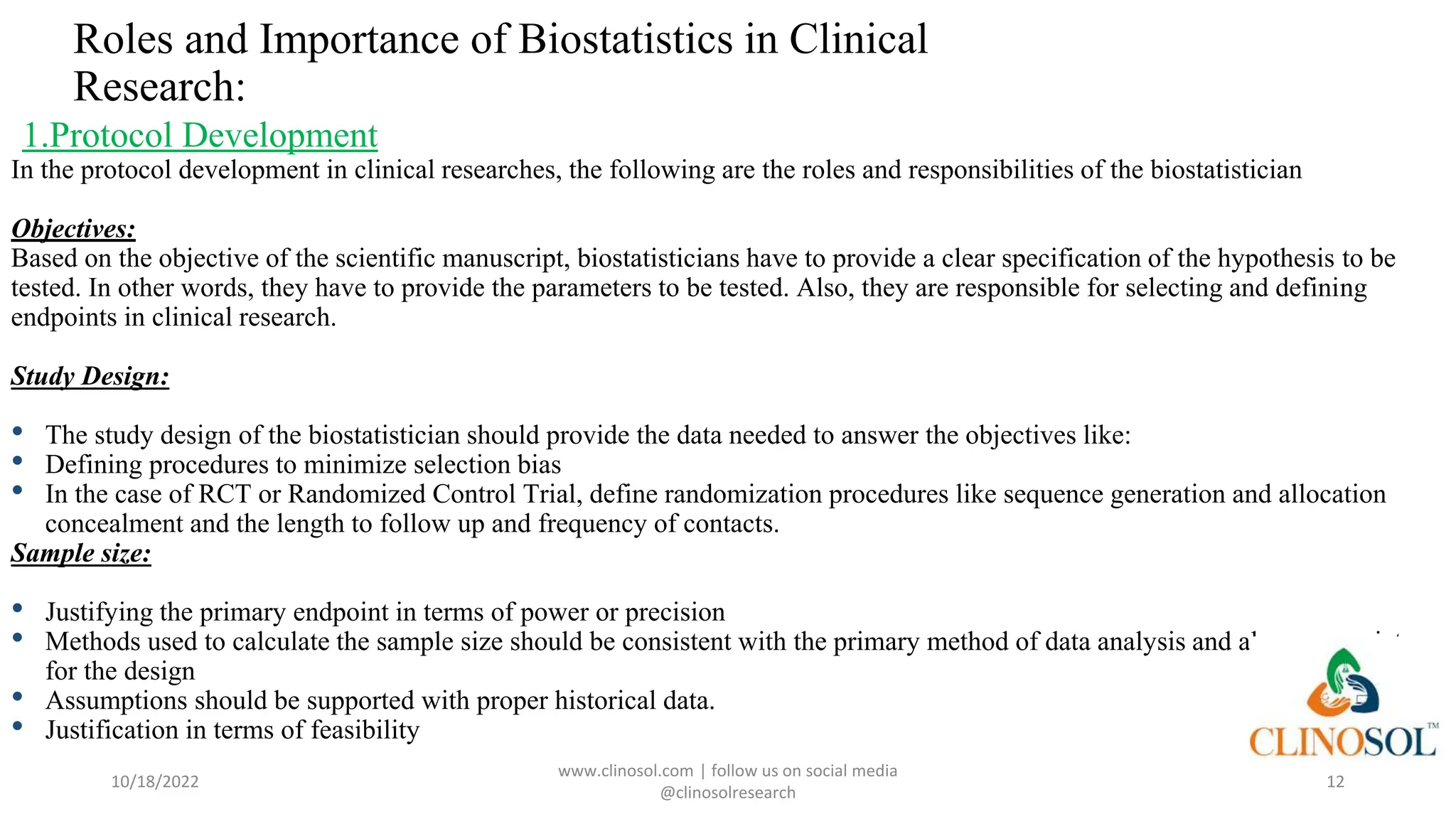 Role of Biostatistics in Clinical Trials | PPTX