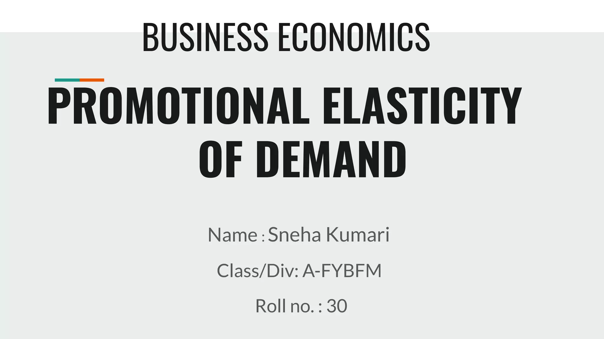 Promotional elasticity of demand | PDF
