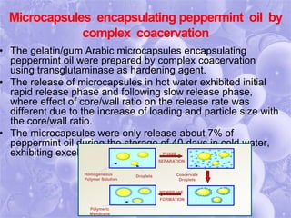 Snehal term paper- advances in microencapsulation techniques | PPT