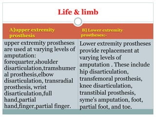 Prosthetic Body Parts | PPT