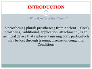 Prosthetic Body Parts | PPT