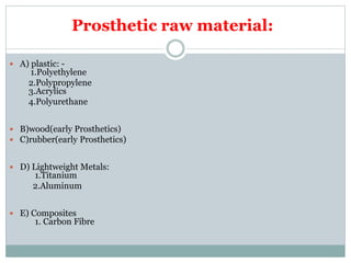 Prosthetic Body Parts | PPT