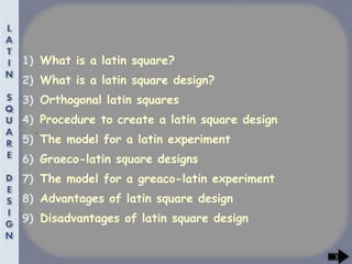 Snehal latin square design (rm seminaar) | PPTX