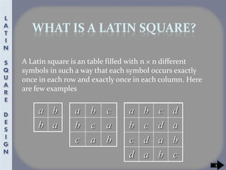 Snehal latin square design (rm seminaar) | PPTX