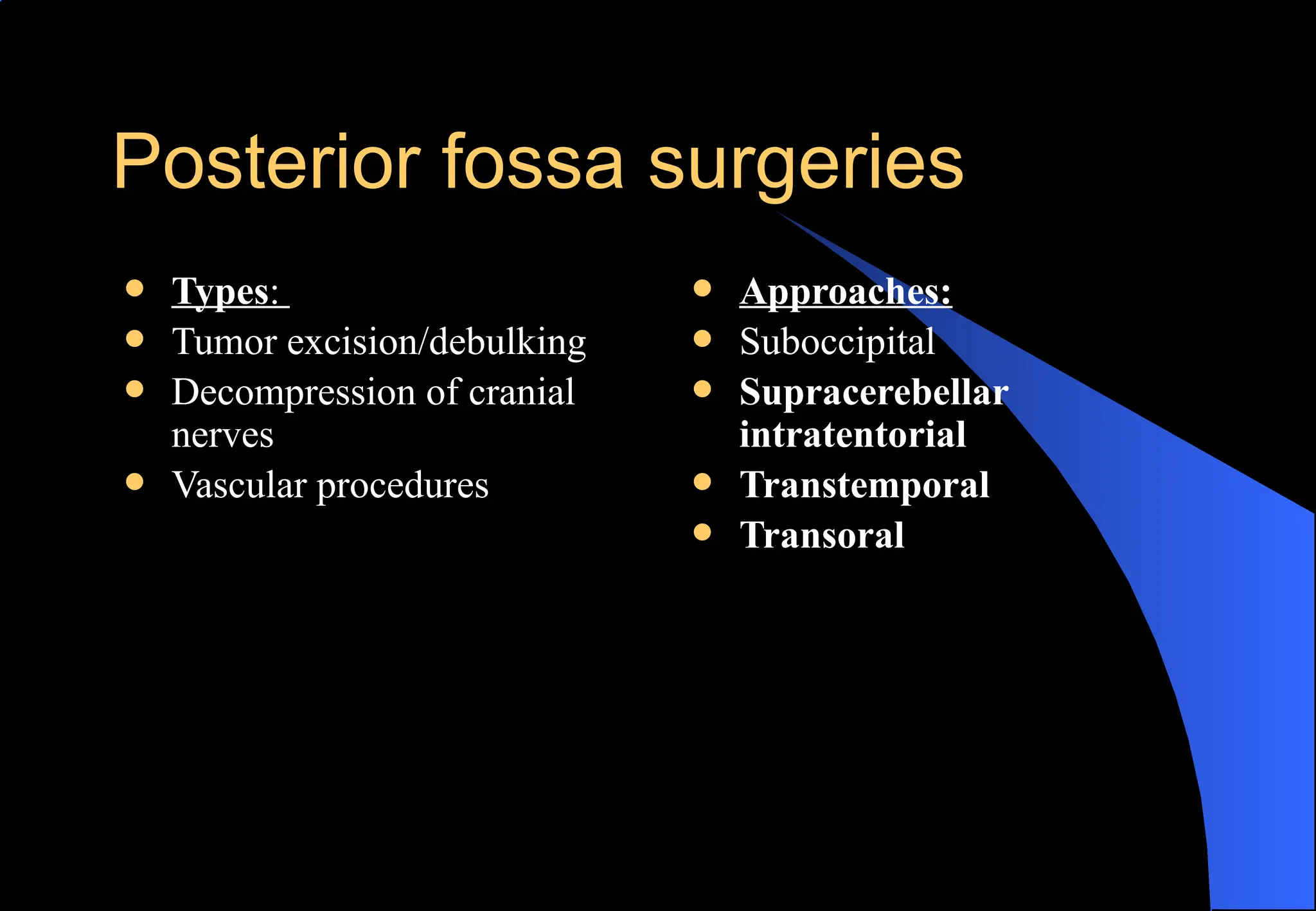 Posterior fossa tumors, anesthesia management and special problem | PPTX