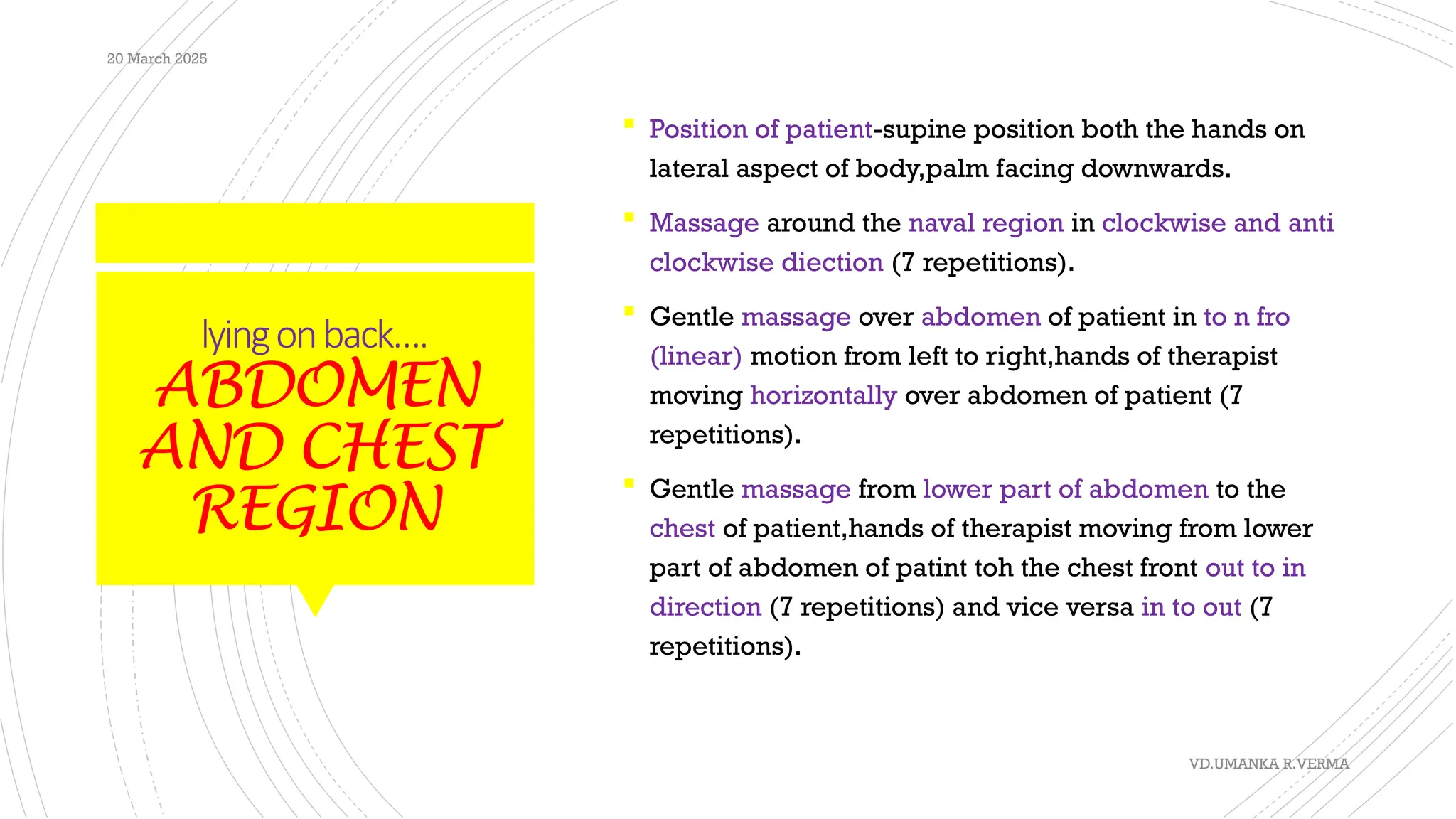 Massage and its technique-An Ayurveda approach | PPTX