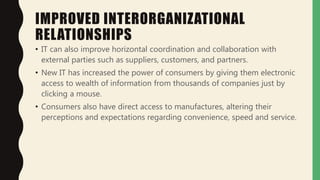 IT impact on organizational design | PPTX