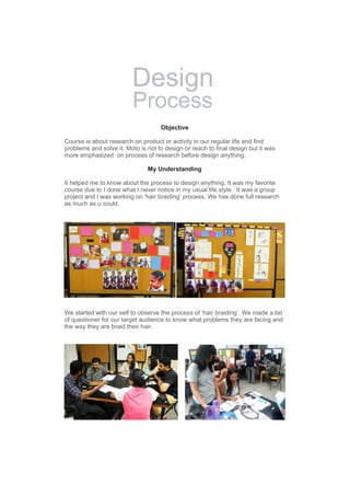Documentation semester 1, Photography Design, National Institute of ...