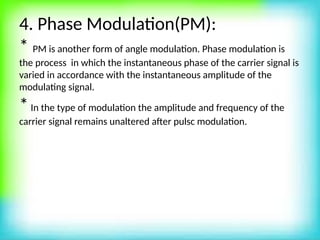 Comprehensive Overview of Amplitude, Frequency, and Phase Modulation ...