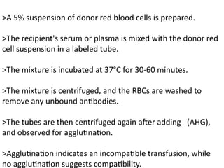 Compatibility testing and transfusion reactions in blood bank | PPT