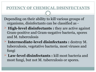 Chemical Disinfection types and Procedure .pptx