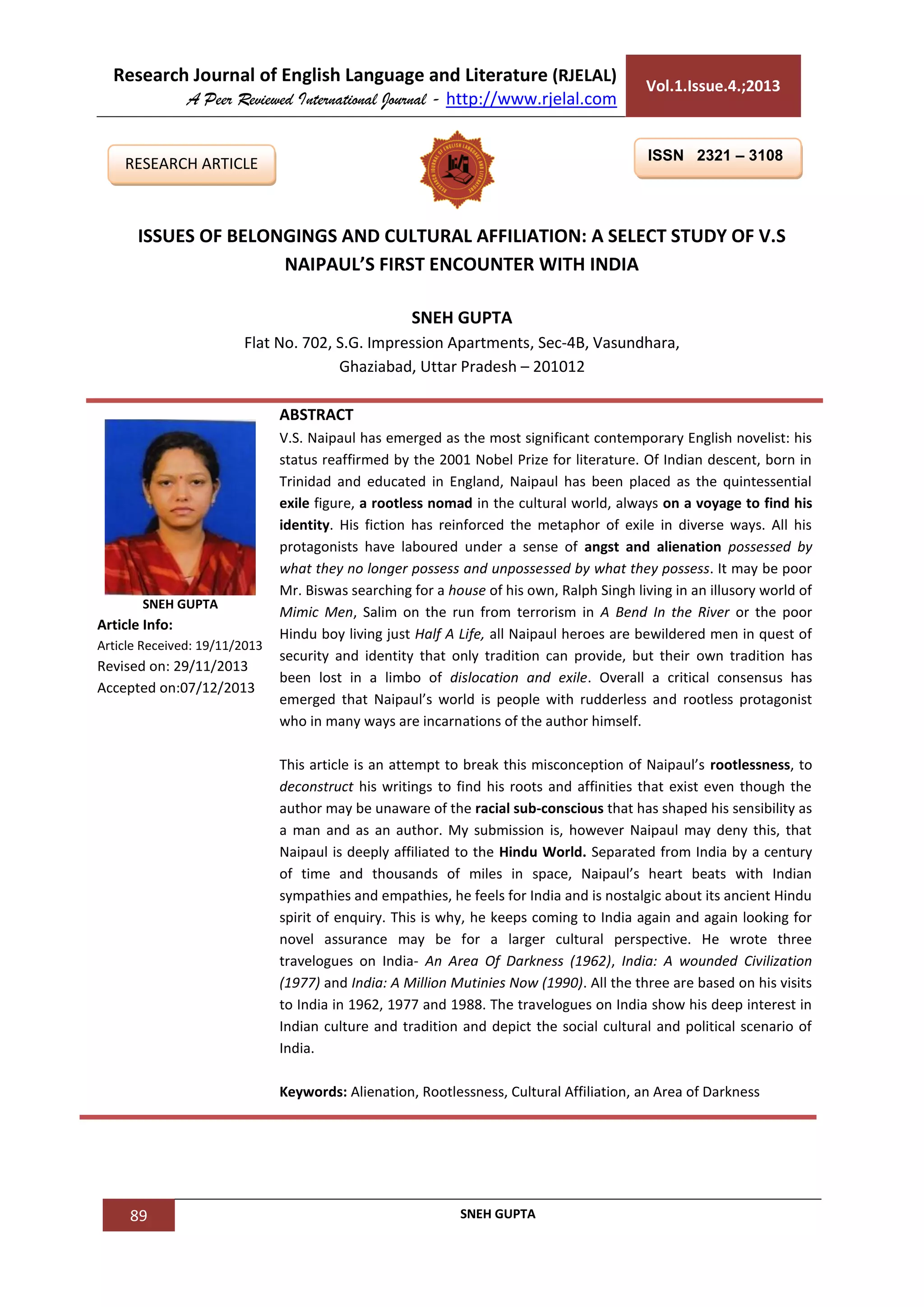 Sneh gupta 89 93 | PDF