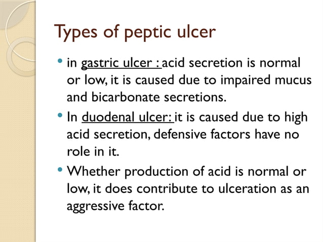 presentation on pharmacology of peptic ulcer | PPTX