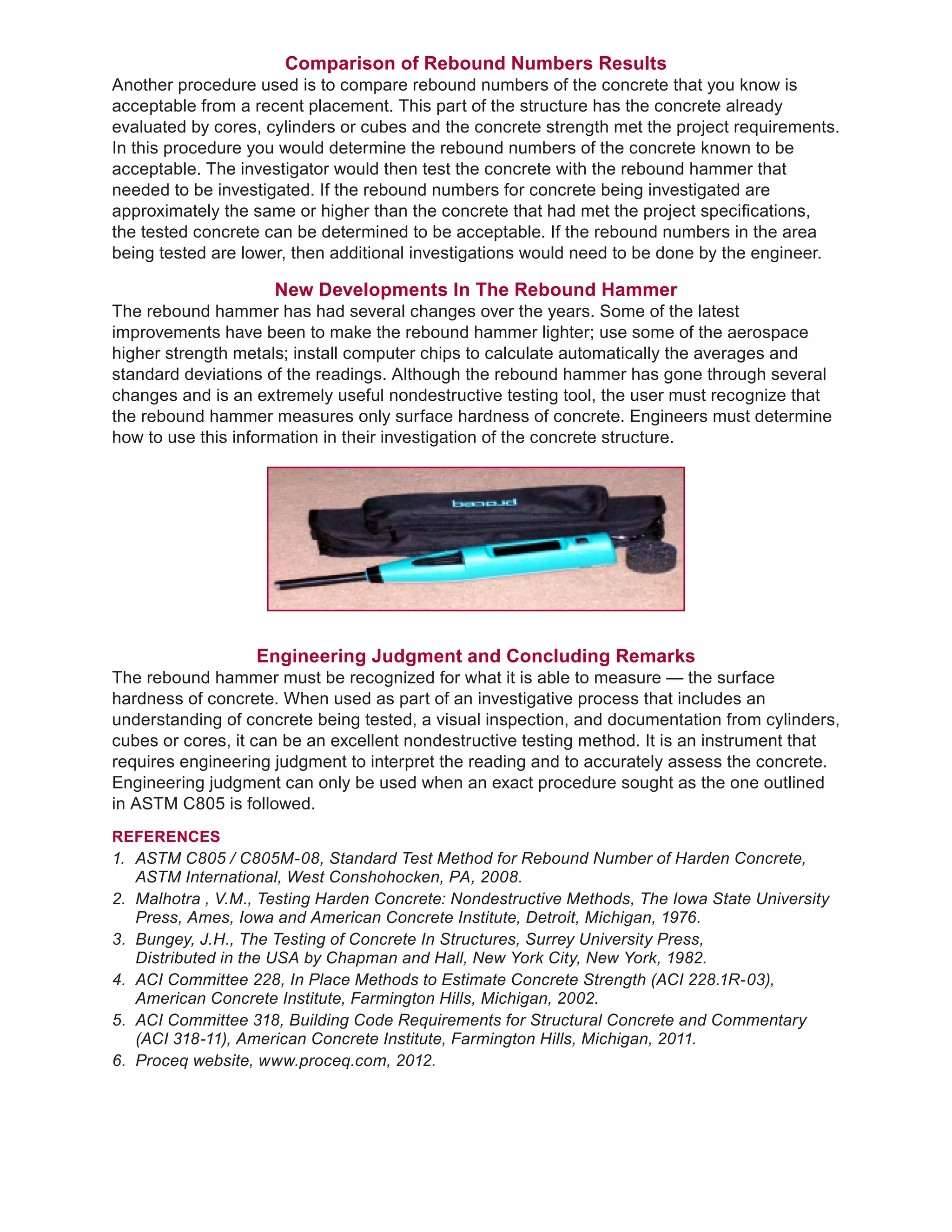 REBOUND Hammer Test | PDF