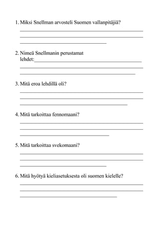 Snellman, Kieli Ja Raha | DOC