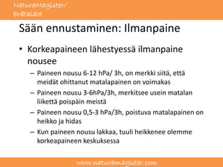 Sään ennustaminen luonnonmerkeistä | PDF