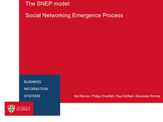 SNEP - Social Network Emergence Process | PPT
