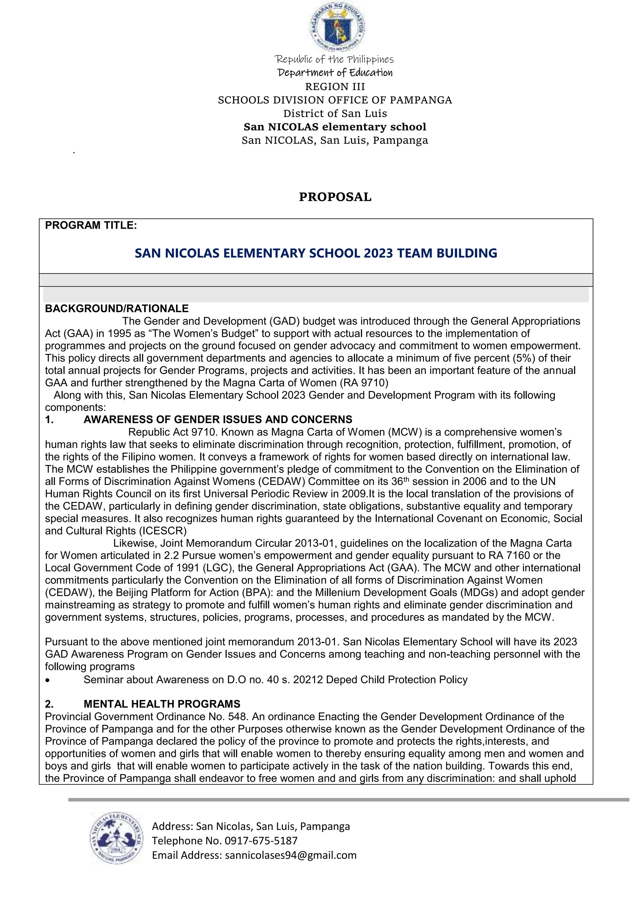SNES-Program-GAD proposal GAD GA2023-docx | DOCX