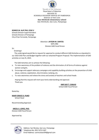 SNES-Program-GAD proposal GAD GA2023-docx | DOCX