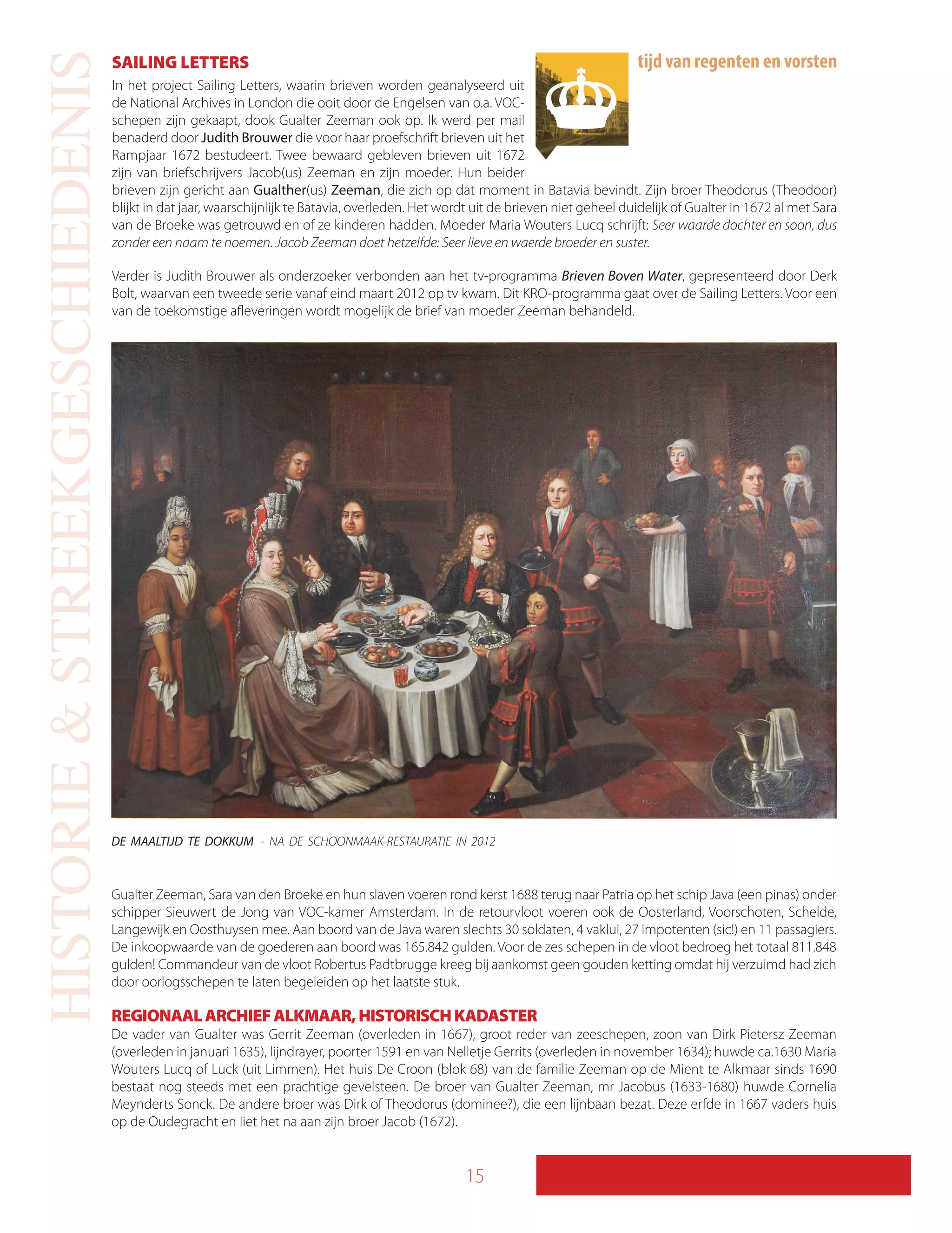 Schilderij Maaltijd te Dokkum, met oa Philander de Baron, deel 2 | PDF