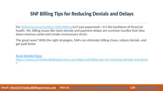 SNF Billing Tips for Reducing Denials and Delays.pptx