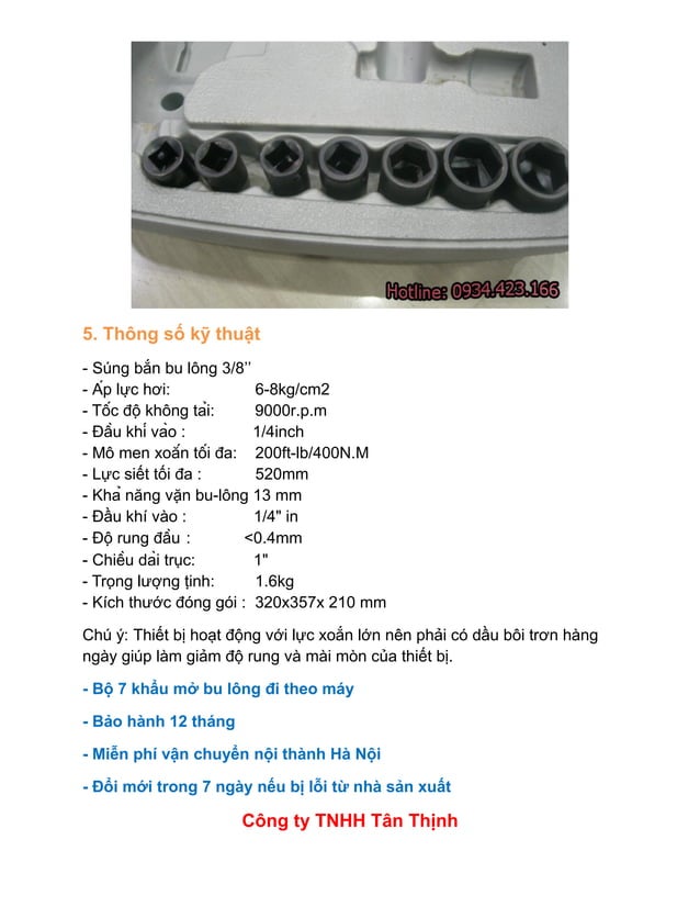 Súng bắn bu lông xe máy 3/8 inch | PDF