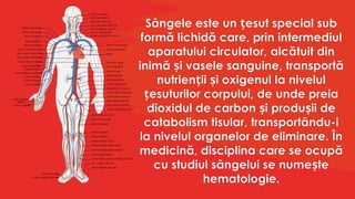 Sângele-fluidul vital al organismelor vii | PPT