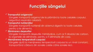 Sângele-fluidul vital al organismelor vii | PPT
