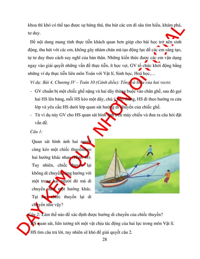 SÁNG KIẾN MỘT SỐ HÌNH THỨC TỔ CHỨC HOẠT ĐỘNG KHỞI ĐỘNG NHẰM TẠO HỨNG THÚ HỌC TẬP CHO HỌC SINH ...