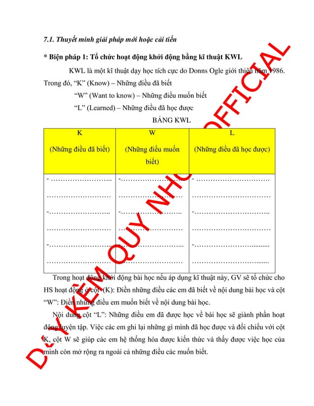 SÁNG KIẾN MỘT SỐ HÌNH THỨC TỔ CHỨC HOẠT ĐỘNG KHỞI ĐỘNG NHẰM TẠO HỨNG THÚ HỌC TẬP CHO HỌC SINH ...