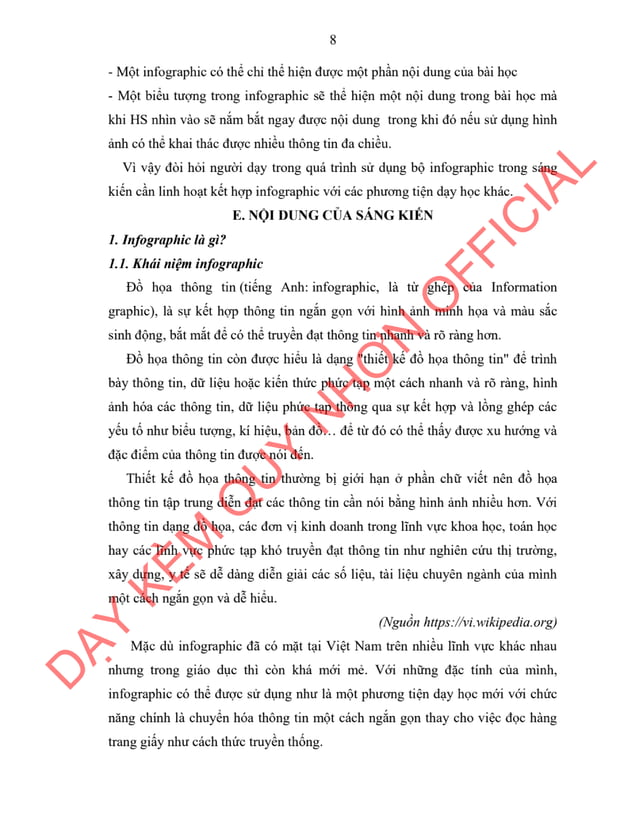 SÁNG KIẾN “THIẾT KẾ VÀ SỬ DỤNG INFOGRAPHIC TRONG DẠY HỌC ĐỊA LÍ 11 (BỘ SÁCH KẾT NỐI TRI THỨC VỚI ...