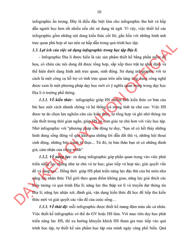 SÁNG KIẾN “THIẾT KẾ VÀ SỬ DỤNG INFOGRAPHIC TRONG DẠY HỌC ĐỊA LÍ 11 (BỘ SÁCH KẾT NỐI TRI THỨC VỚI ...