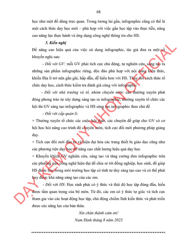 SÁNG KIẾN “THIẾT KẾ VÀ SỬ DỤNG INFOGRAPHIC TRONG DẠY HỌC ĐỊA LÍ 11 (BỘ SÁCH KẾT NỐI TRI THỨC VỚI ...